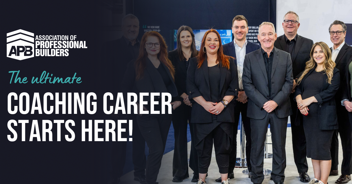 Coaching Open Positions At The Association Of Professional Builders